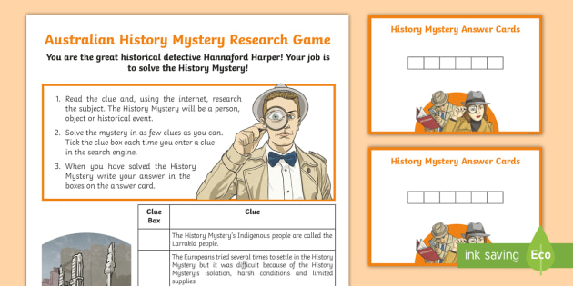 Darwin History Mystery Research Game (teacher made)