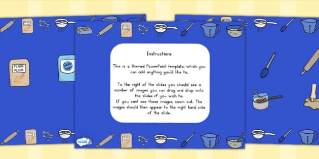 Cooking Themed Editable PowerPoint Background Template - cook