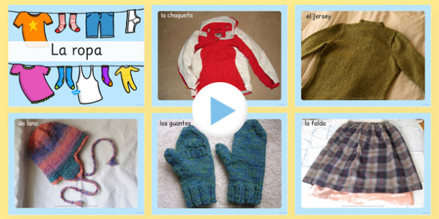 Clothing Photo PowerPoint Spanish (teacher made)