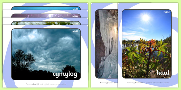 Welsh Weather Display Photos (Twinkl-made) (teacher made)