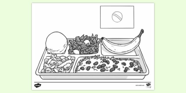 FREE! - Brazilian School Lunch Colouring | Colouring Sheet