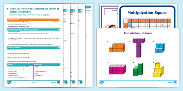 👉 Y5 Intervention: Measuring Volume of Shapes Using Cubes