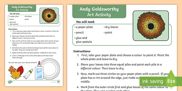 KS1 Andy Goldsworthy Leaf Art Activity (teacher made)
