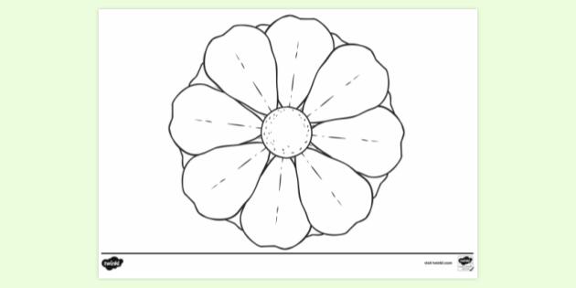 Flower Petals Colouring Page | Colouring Sheets