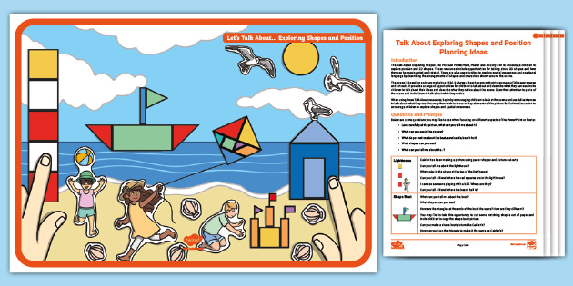 Talk About Exploring Shapes & Position Maths Poster & Plan