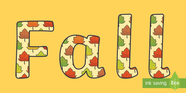 Fall Decorative Lettering (teacher made)