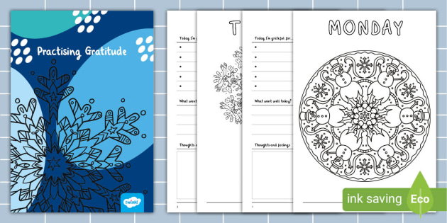 Winter Mindfulness Colouring Gratitude Journal
