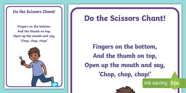 How to Cut With Scissors Display Poster (teacher made)