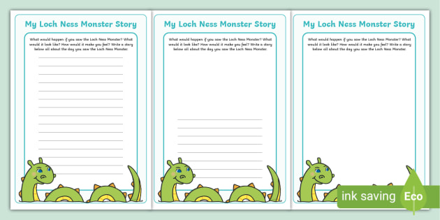 Loch Ness Monster Story Writing Frame (teacher made)