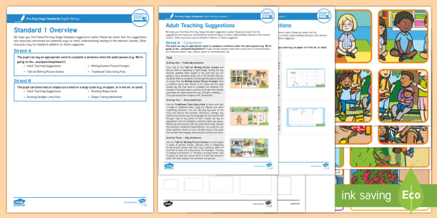Pre-Key Stage Standards English Writing Standard 1 Complete Resource Pack