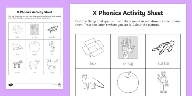 x Phonics Worksheet / Activity Sheet - Republic of Ireland