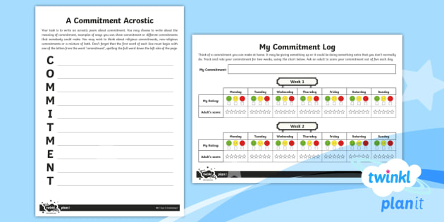 PlanIt RE: Commitment Year 5 Home Learning Tasks