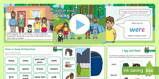 Adjacent Consonants Phonics Lesson Pack - Level 4 Week 3 Lesson 1