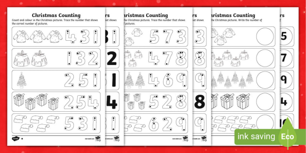 Christmas Count and Write Activity