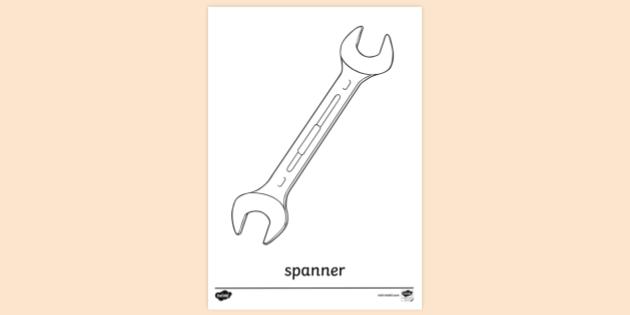 FREE! - Spanner Colouring Sheet | Colouring Sheets