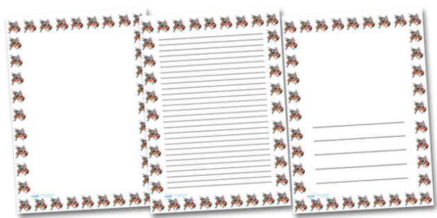 Knight On Horse Portrait Page Borders- Portrait Page Borders