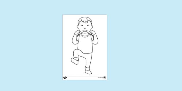 FREE! - Angry Toddler Colouring Sheet | Colouring Sheets | Twinkl