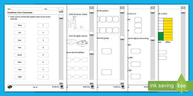 Foundation Term 4 Maths Assessment (teacher made)