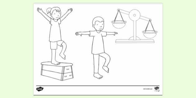 FREE! - Balancing Colouring Sheet - Creative Fun for Children
