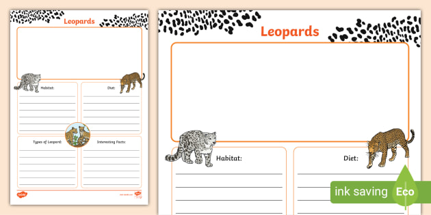 Leopards Fact File Template (teacher made)