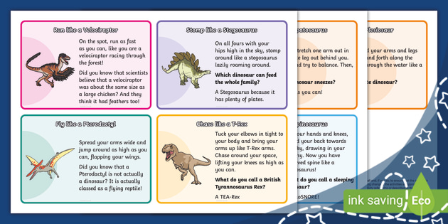 Dinosaur Workout Challenge Cards (teacher made)