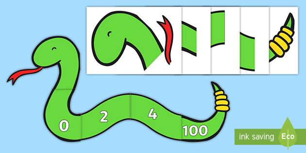 Counting in 2s Number Snake (teacher made)