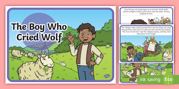 Cried Wolf Too Many Times The Boy Who Cried Wolf Print, Wall Art, Book