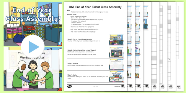 KS1 End of Year Talent Class Assembly Pack (teacher made)