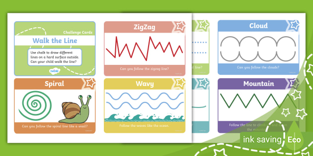 Walk the Line Challenge Cards (teacher made)