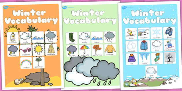 Winter Vocabulary Poster Temperate (teacher made)
