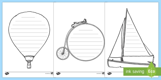 Transport Themed Writing Frames