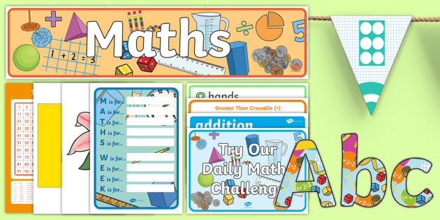 ROI First and Second Class Maths Working Wall Display Pack