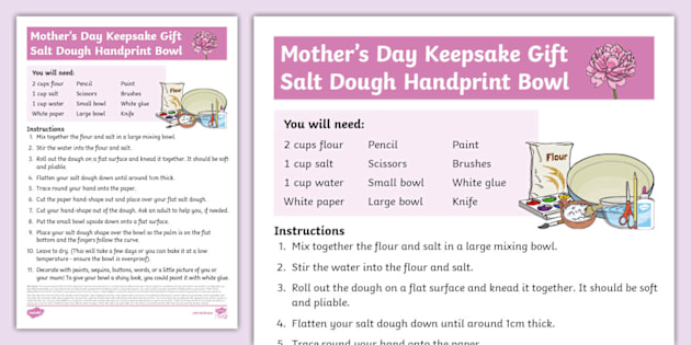Salt Dough Mothers Day
