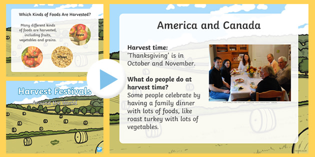 EYFS All About Harvest Festivals Around the World PowerPoint - festival