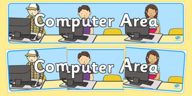 FREE! - 👉 Computer Area Sign (teacher made)