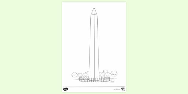FREE! - Monument Colouring Sheet – The Washington Monument