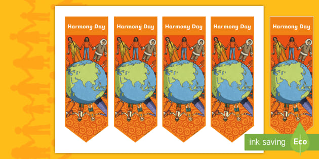 Harmony Day Editable Bookmarks (teacher made)