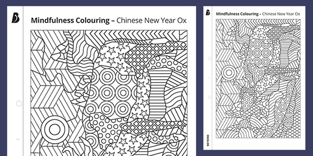 Chinese New Year Ox Mindfulness Colouring | Beyond