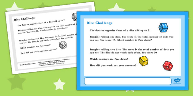 A4 Dice Maths Challenge Poster (teacher made)