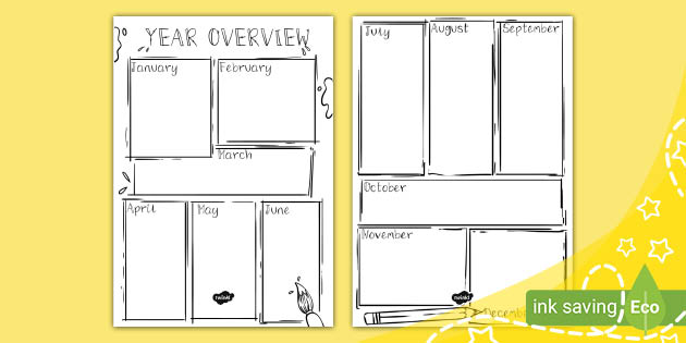 Art-Themed Year Plan Bullet Journal Pages (teacher made)