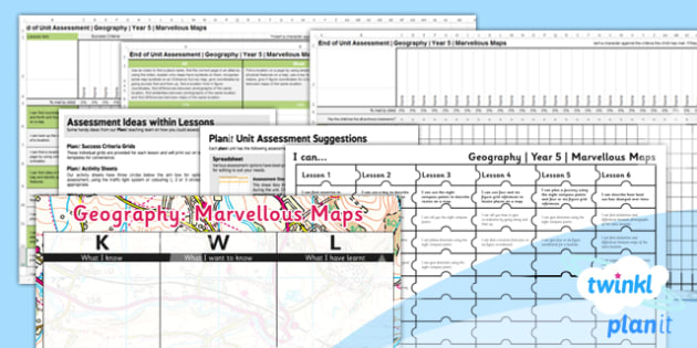 Map Reading Assessment Pack - Year 5 Geography