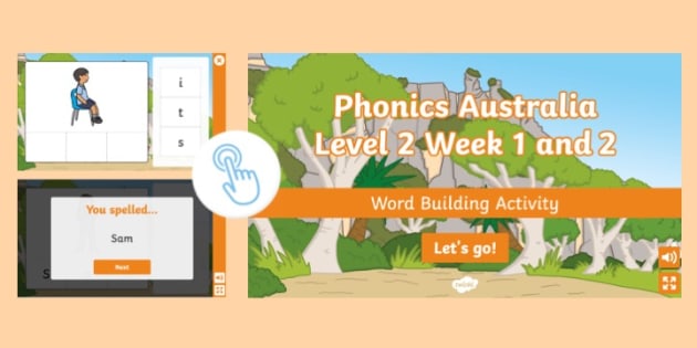 Level 2 Phonics Word Builder Game - Weeks 1 and 2