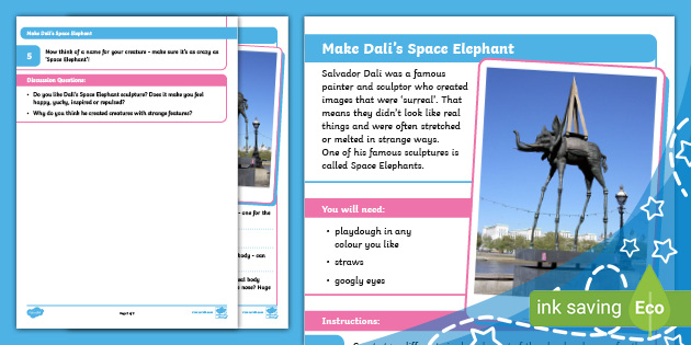 Salvador Dali Playdough Art Activity (teacher made)