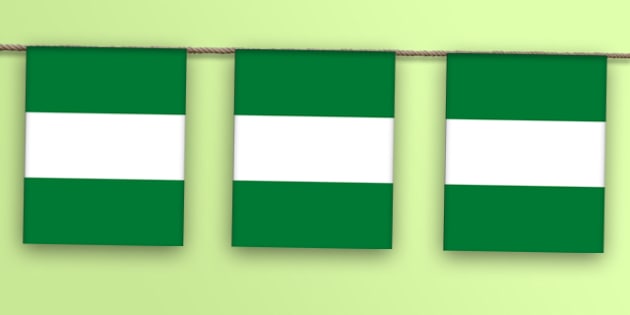 FREE! - Nigeria Flag Display Bunting (teacher made)