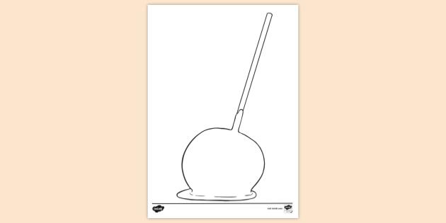 Bonfire Night Toffee Apple Colouring Sheet | Colouring Pages