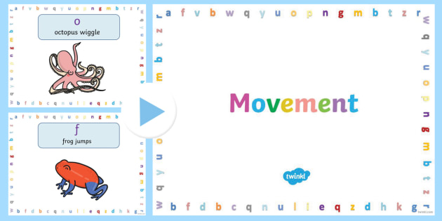 Movement Alphabet Daily Energetic Play PowerPoint - brain break