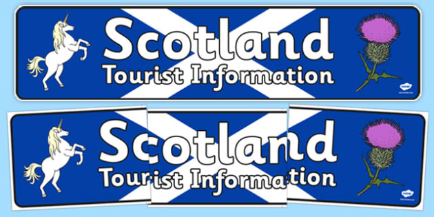 Scotland Tourist Information Role Play Display Banner