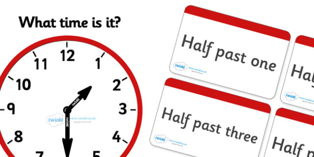Clock Matching Game - Half Past (teacher made)