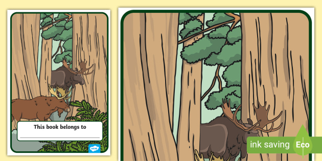 FREE! - Moose Themed Book Cover (teacher made)