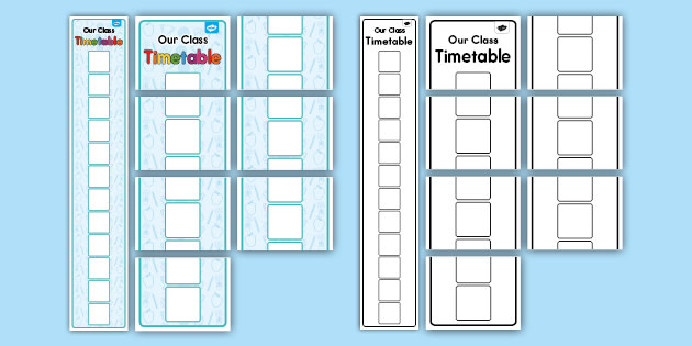 Vertical Visual Timetable Banner-Special Education